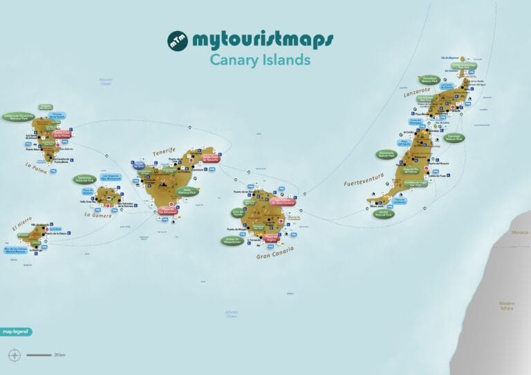 Tourist map of CANARY ISLANDS - mytouristmaps.com