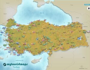 Tourist map of TURKEY | mytouristmaps.com