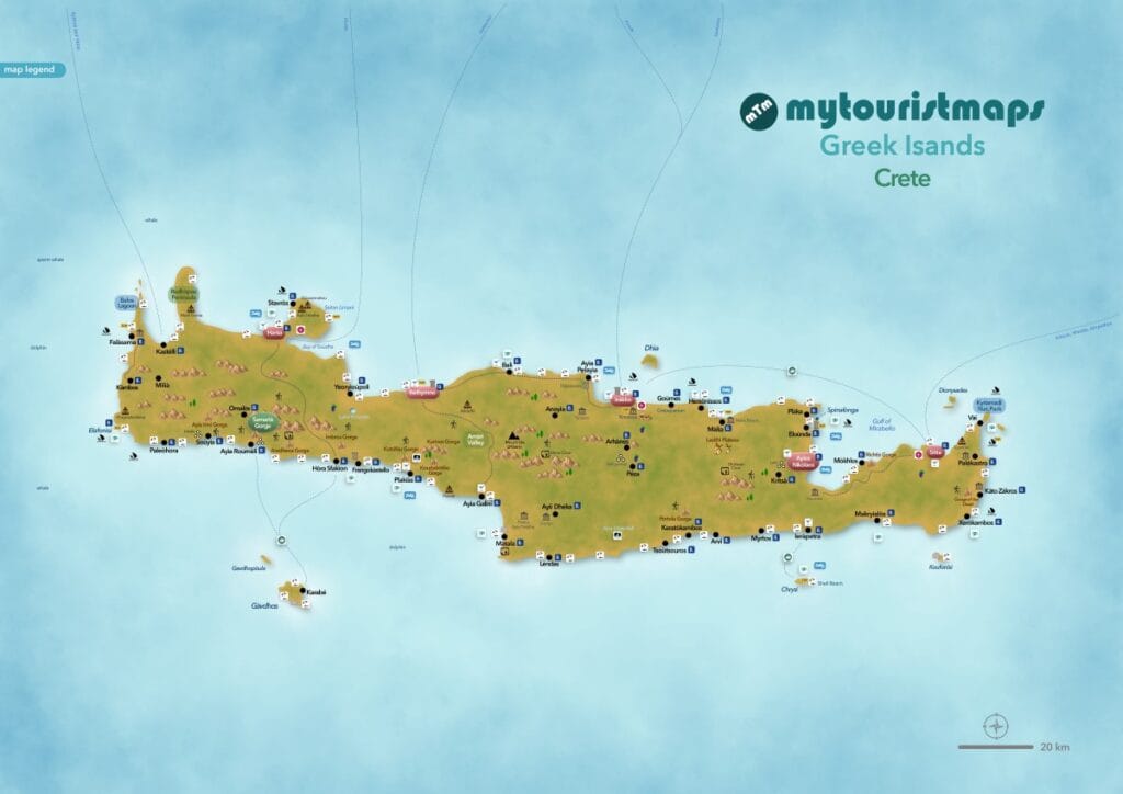 Interactive tourist map of CRETE - mytouristmaps.com